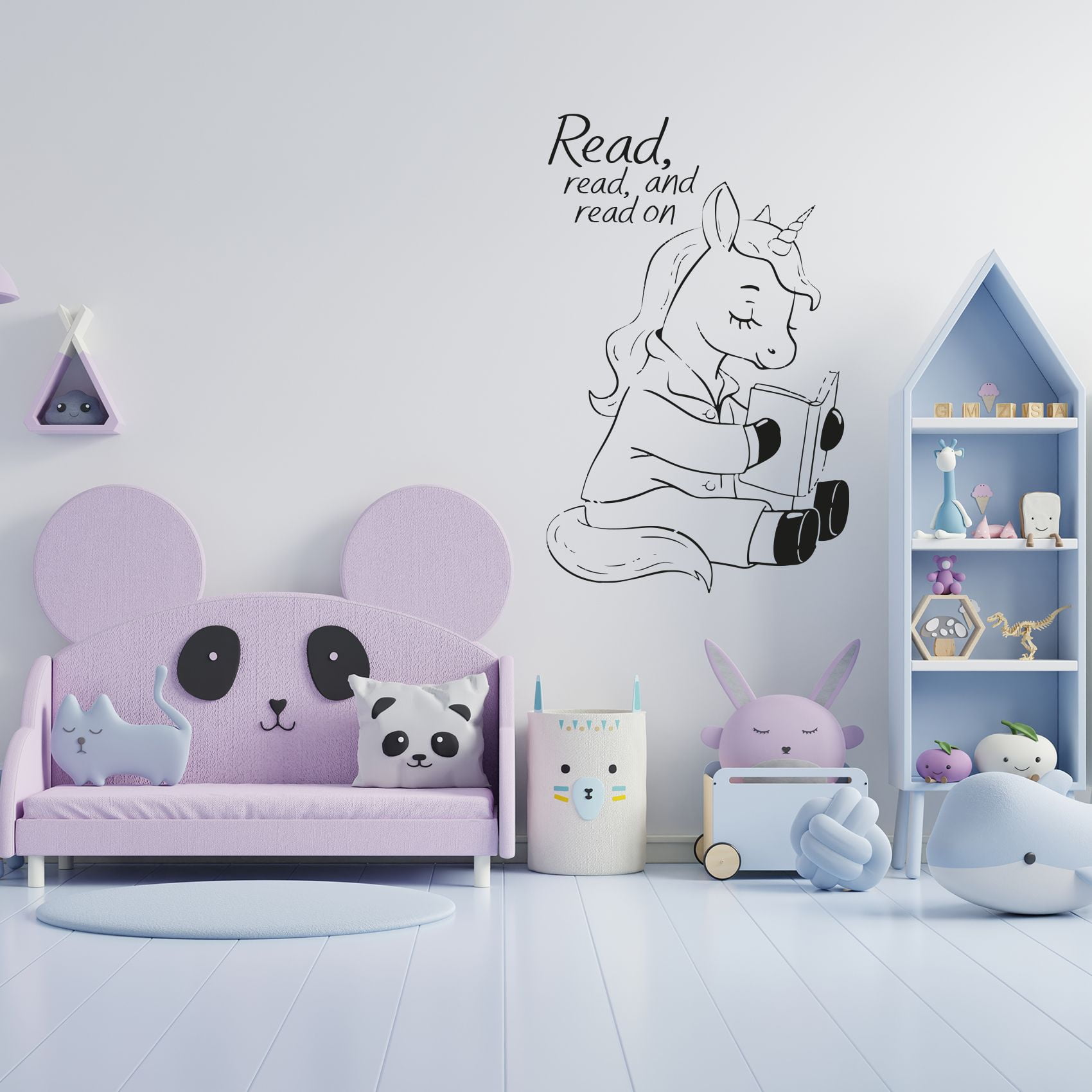 Read, Read, And Read On - Reading Quotes Quote Cute Unicorn Reading ...