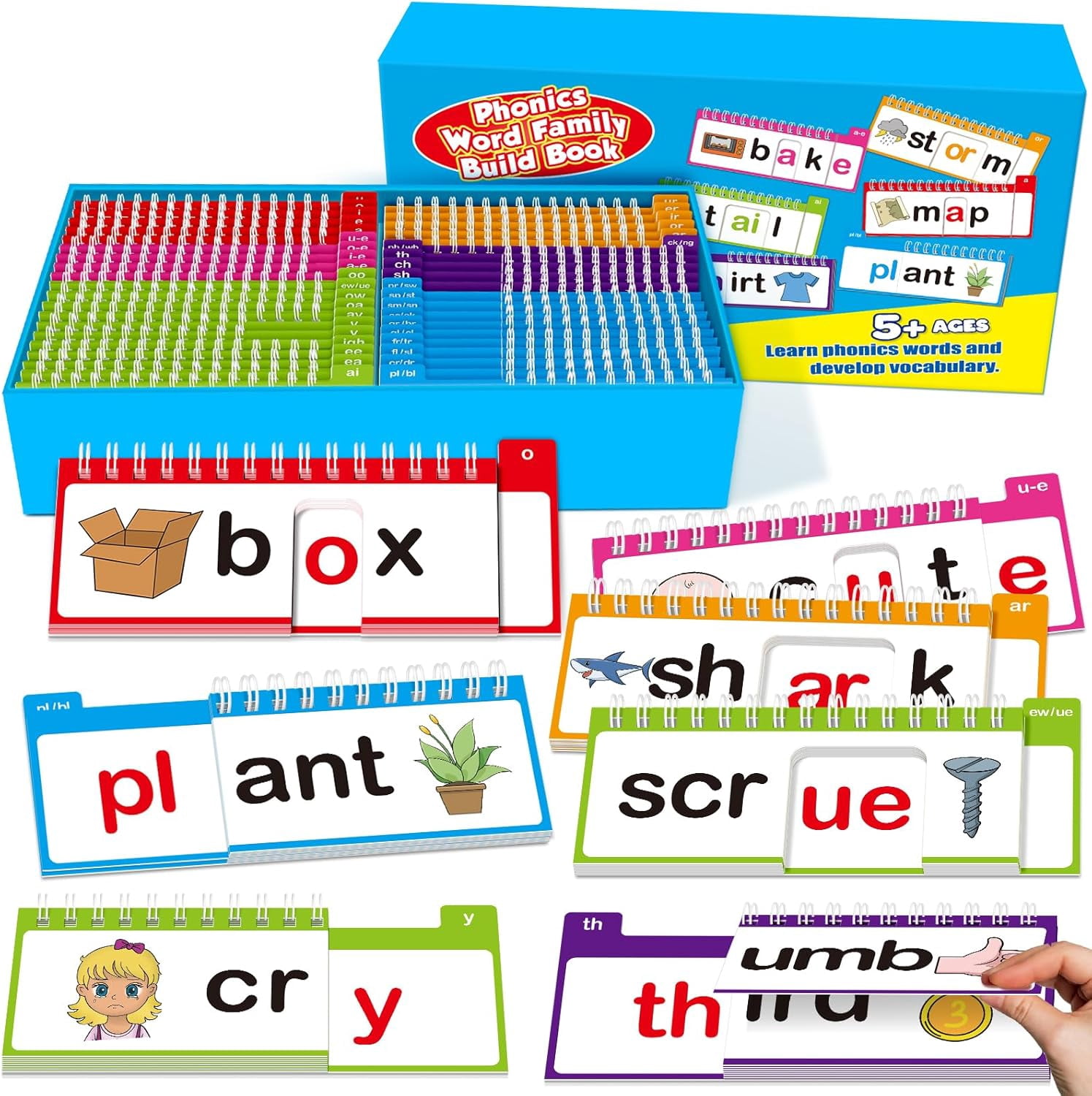 Read and Rhyme Flip Books, Phonics Word Family Build Book, Learn to ...