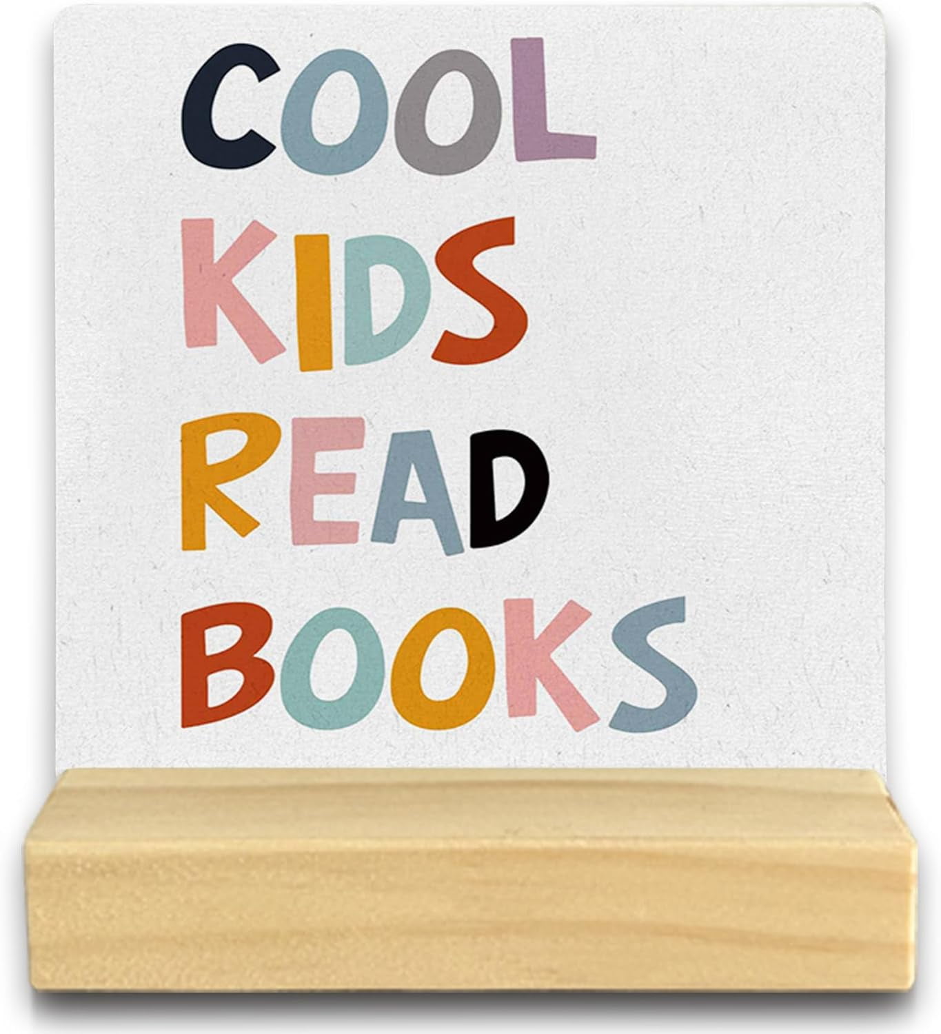 Read Sign Desk Decor, Kids Reading Nook Wood Table Signs, Reading ...