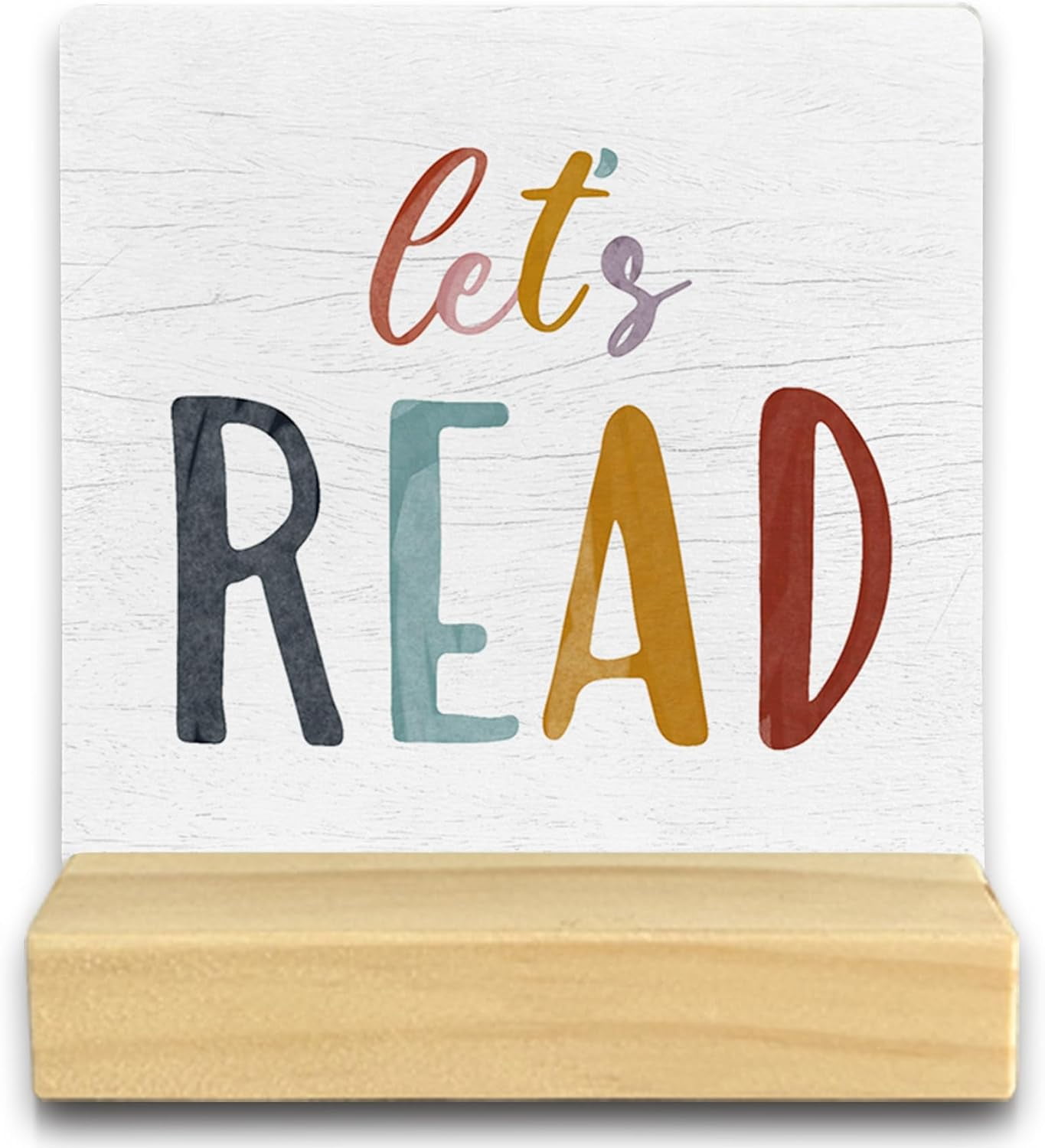 Read Sign Desk Decor, Reading Nook Decor Wood Table Signs, Reading ...