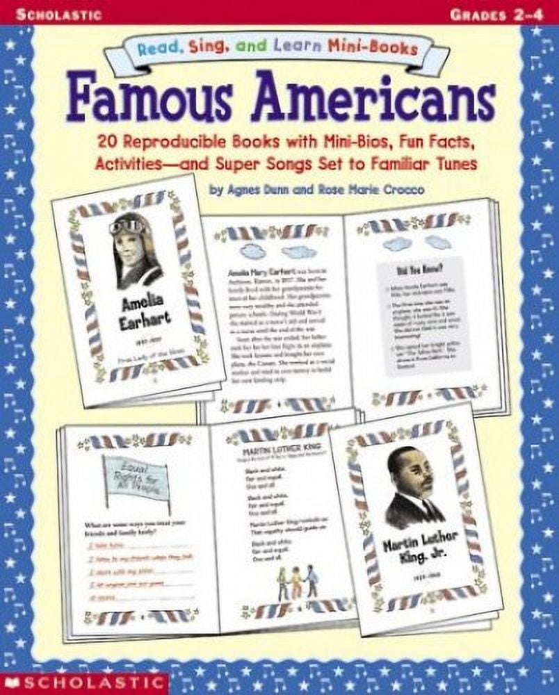 Pre-Owned Read, Sing, and Learn Mini-Books: Famous Americans : 20 ...