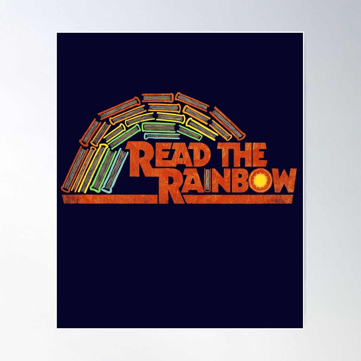 Read The Rainbow Poster Wall Art, Modern Wall Decor For Living Room ...