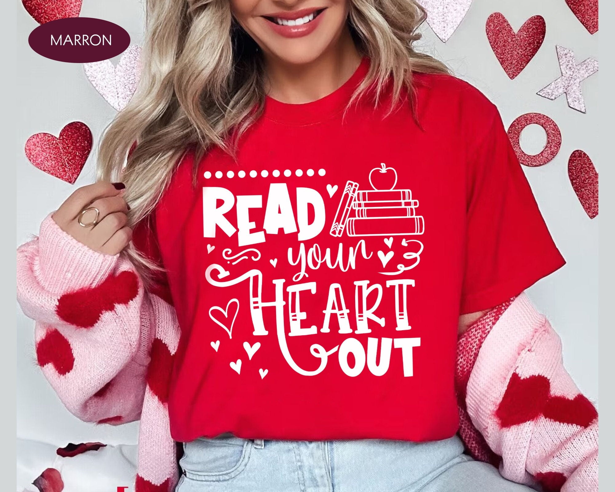 Read Your Heart Out Shirt, Valentines Day Teacher Shirt, Librarian ...