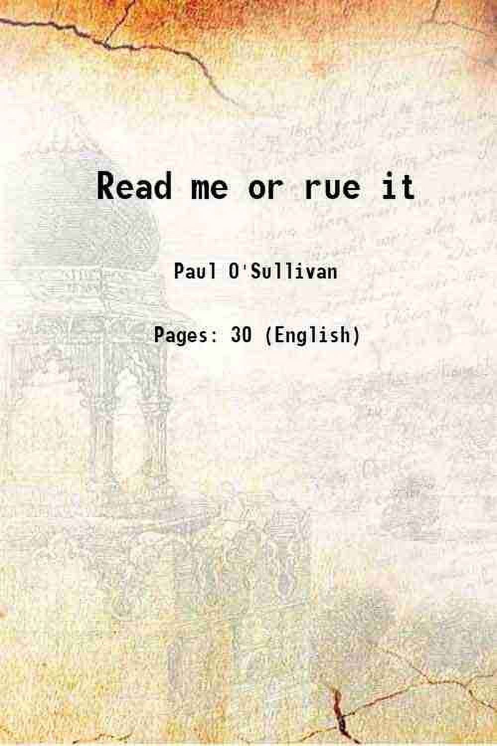 Read me or rue it 1936 - Walmart.com