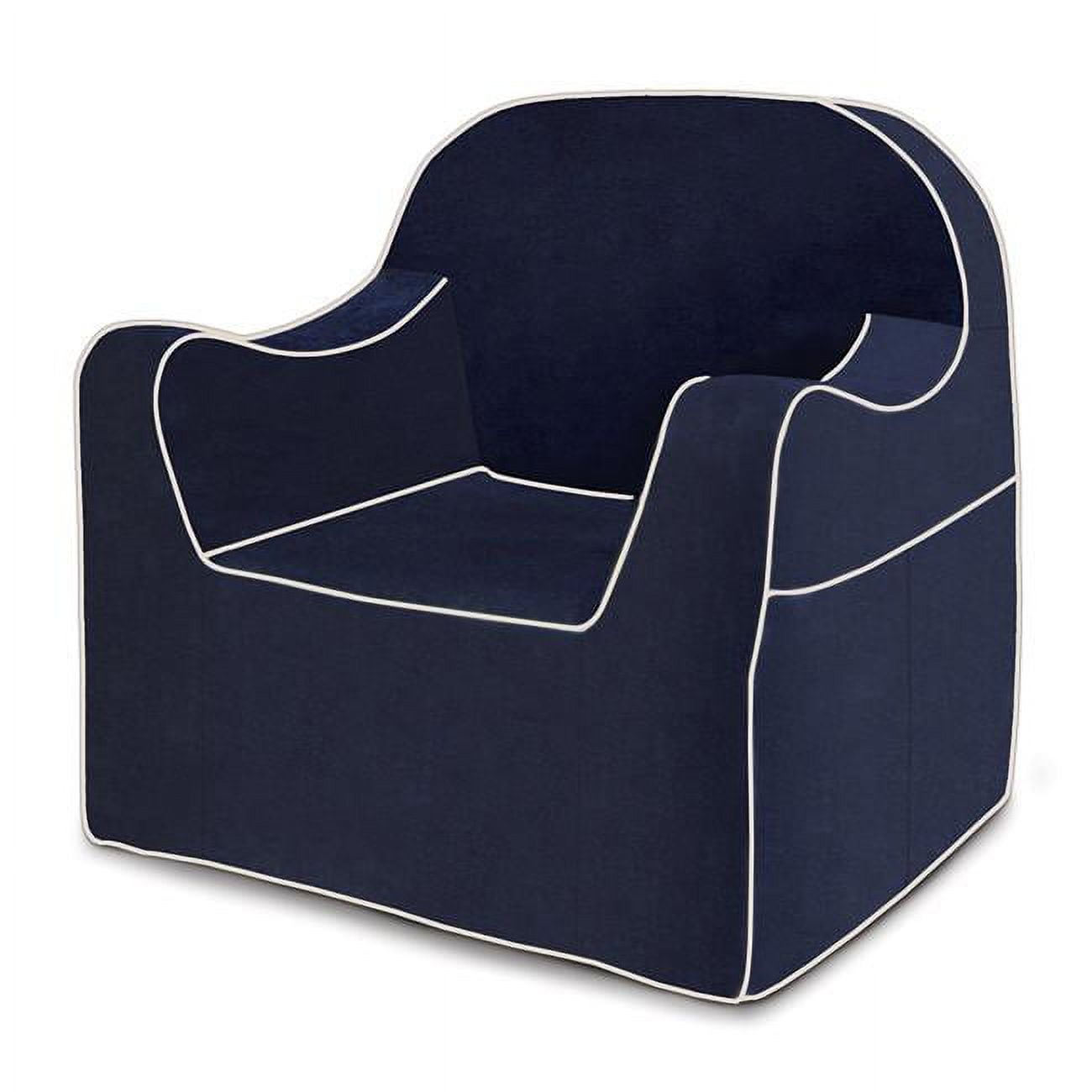 Reader Chair Navy Blue with White Piping - Walmart.com