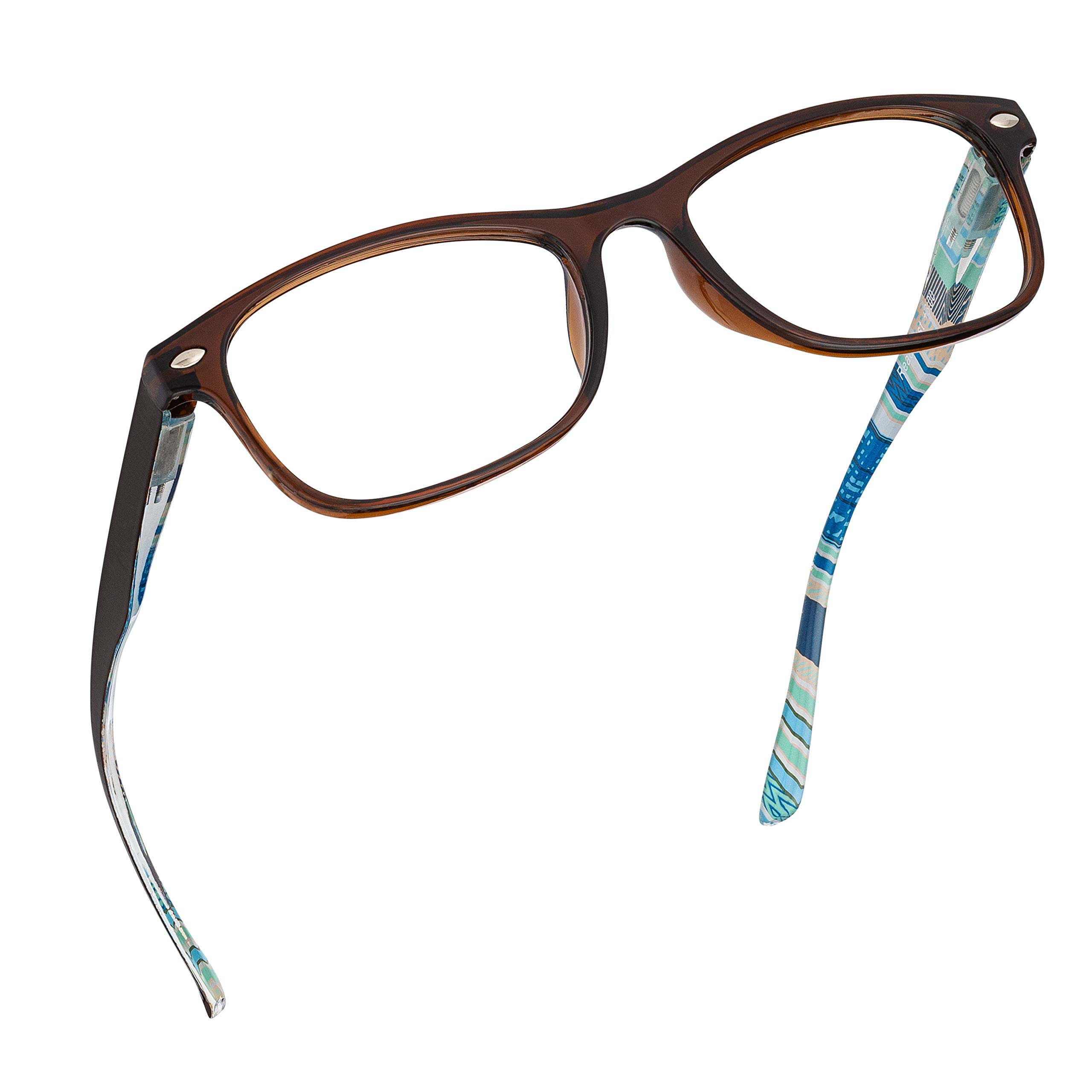 Readerest Blue Light Blocking Reading Glasses Brownblue 150 ...