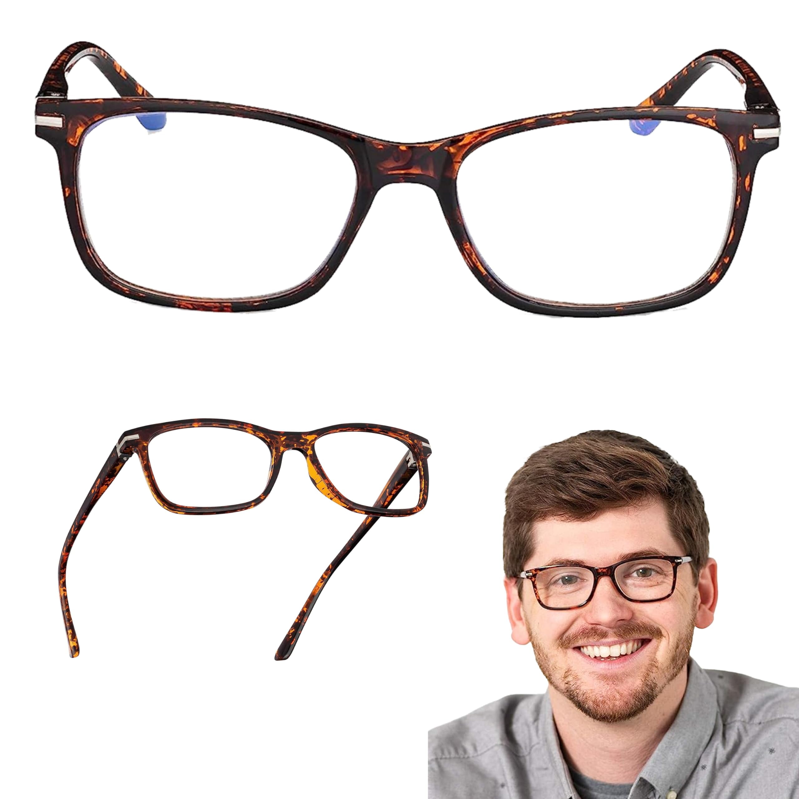 Readerest Blue Light Blocking Reading Glasses (Tortoise, 2.75 ...