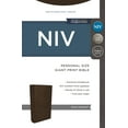 NIV, Bible, Personal Size, Large Print, Leathersoft, Brown, Red Letter, Comfort Print - Walmart.com