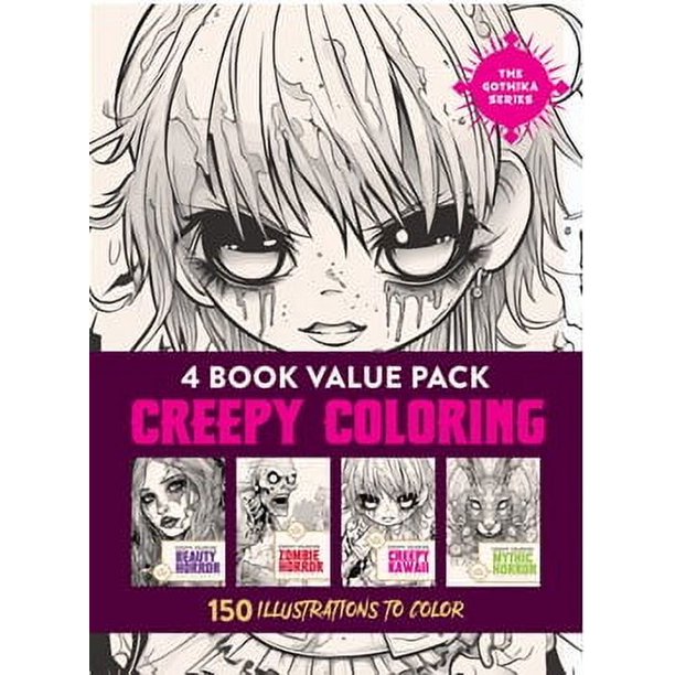 Creepy Coloring 4 Book Value Pack: The Gothika Series - Walmart ...