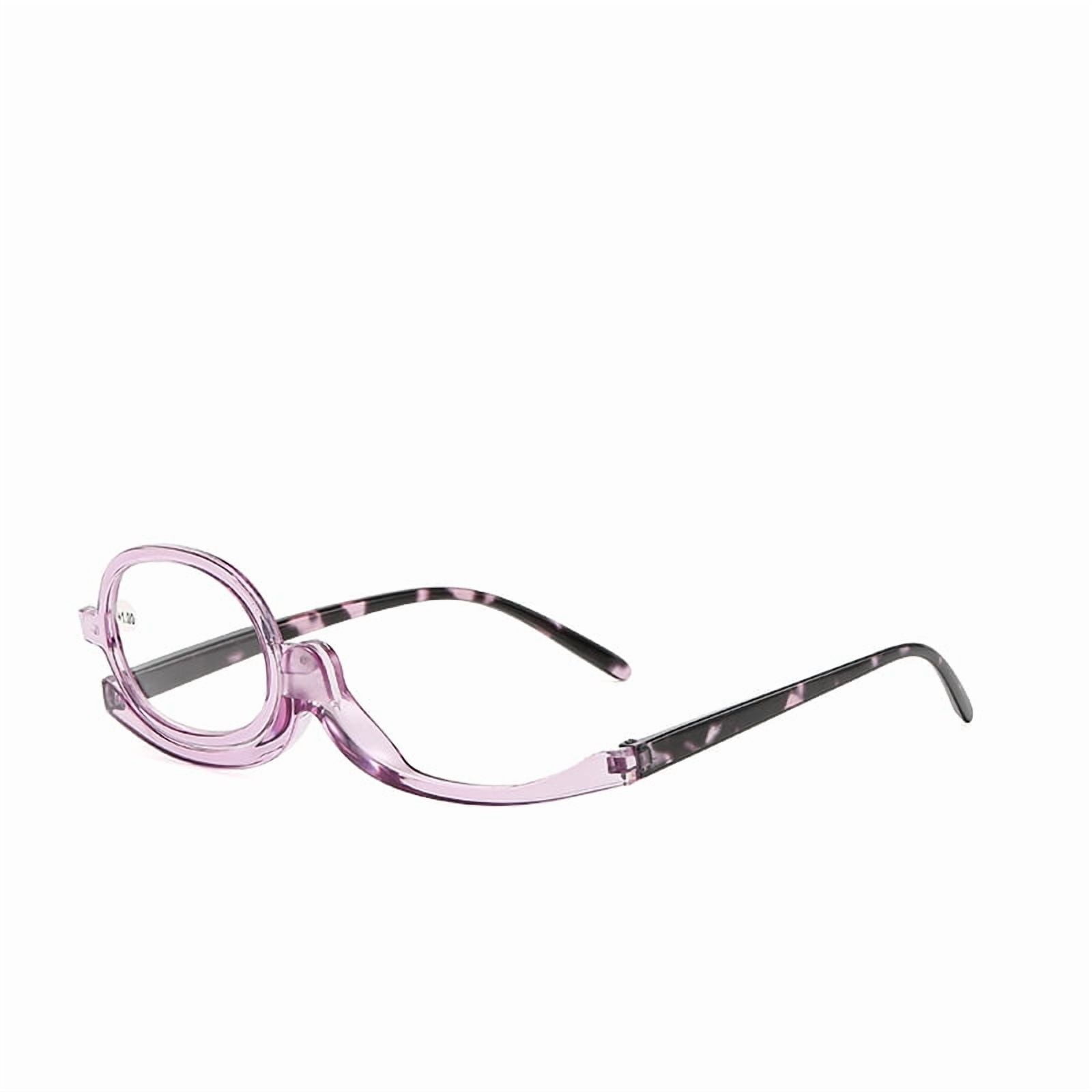 Readers Magnifying Makeup Glasses Eye Make Up Spectacles Flip Down Lens ...