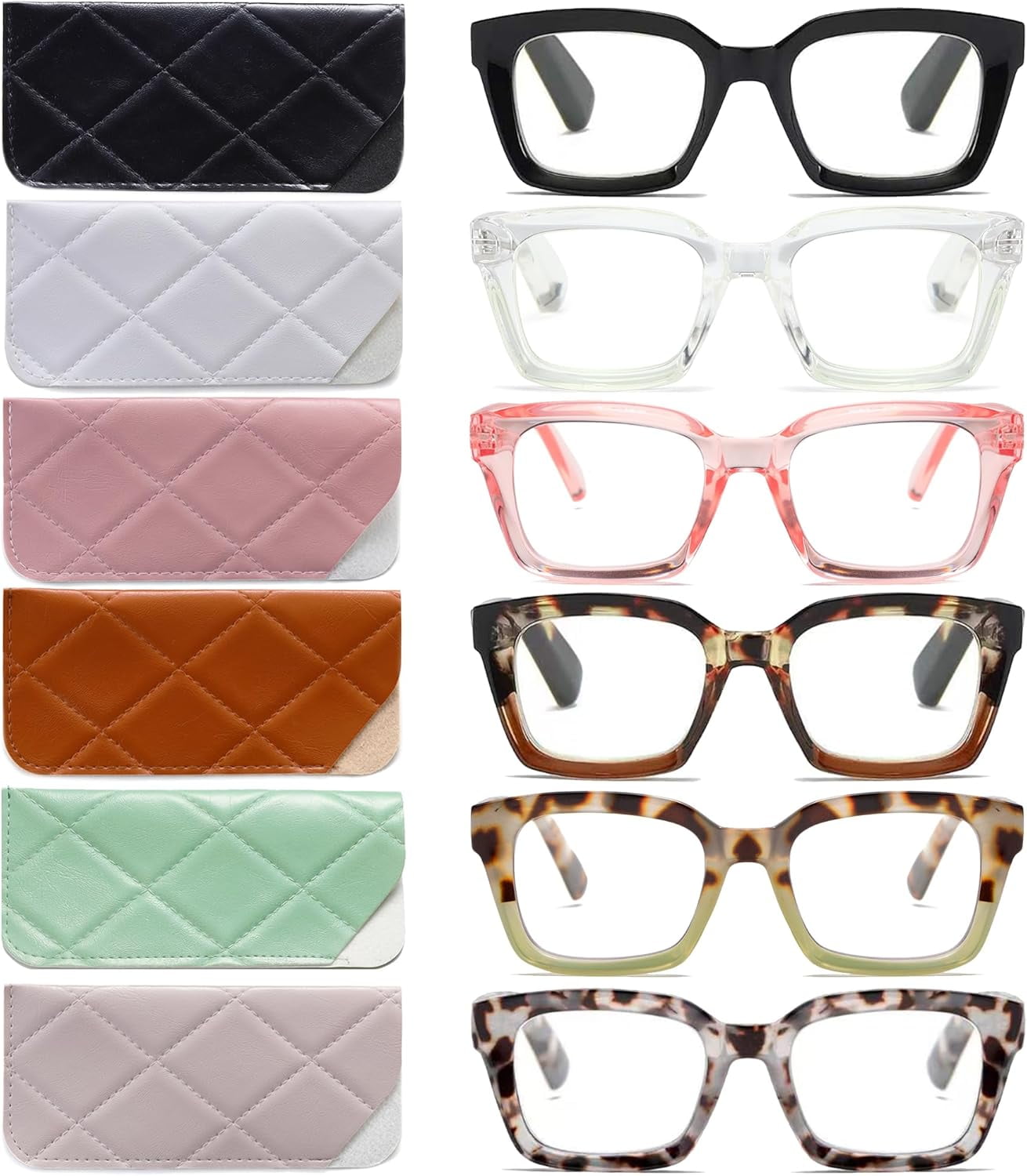 Readers for Women Oprah Style Square Reading Glasses with Spring Hinge ...