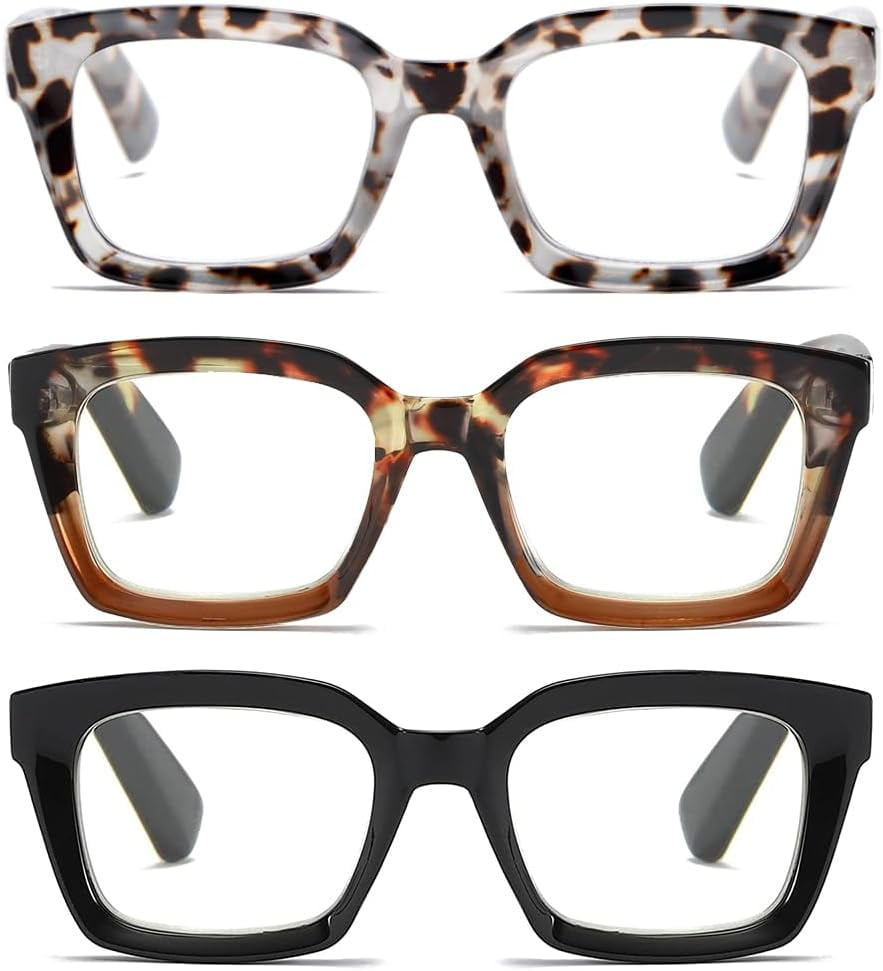 Readers for Women Oprah Style Square Reading Glasses with Spring Hinge ...