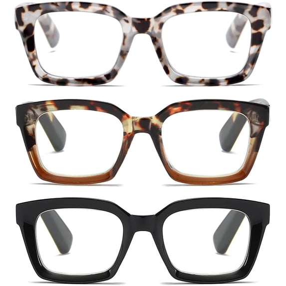 Readers for Women Oprah Style Square Reading Glasses with Spring Hinge ...