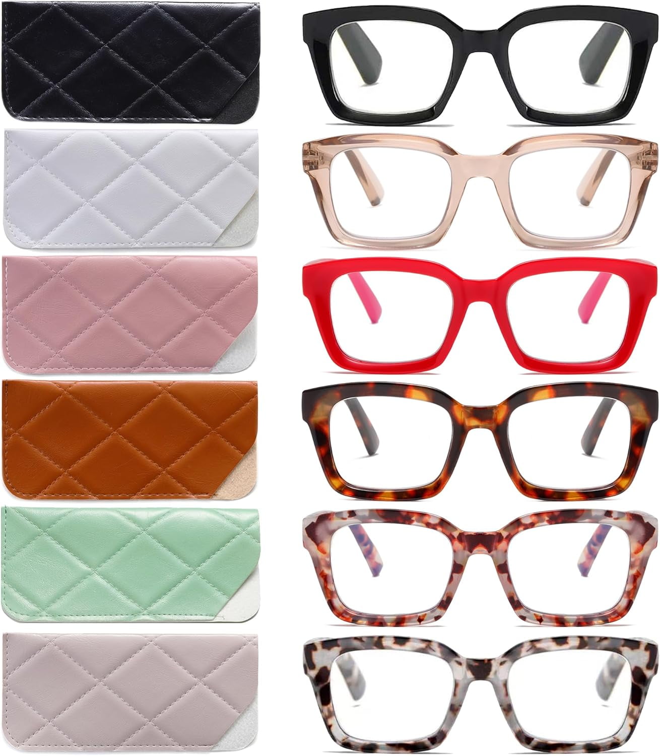 Readers for Women Oprah Style Square Reading Glasses with Spring Hinge ...