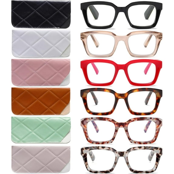 Readers for Women Oprah Style Square Reading Glasses with Spring Hinge ...