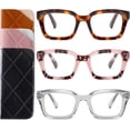 Readers for Women Oprah Style Square Reading Glasses with Spring Hinge ...