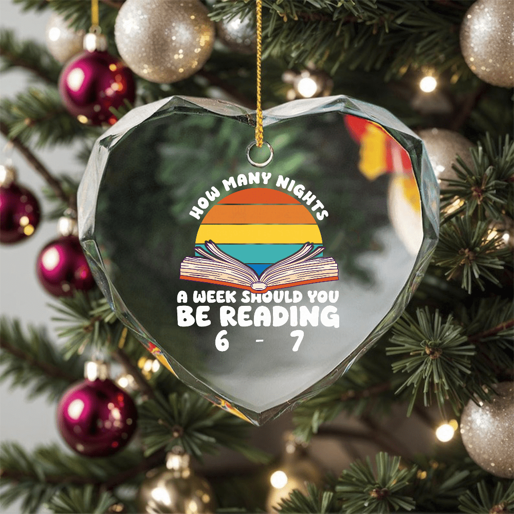 Reading 67 English Teacher 67 Book Lover Ornament, Crystal Glass ...