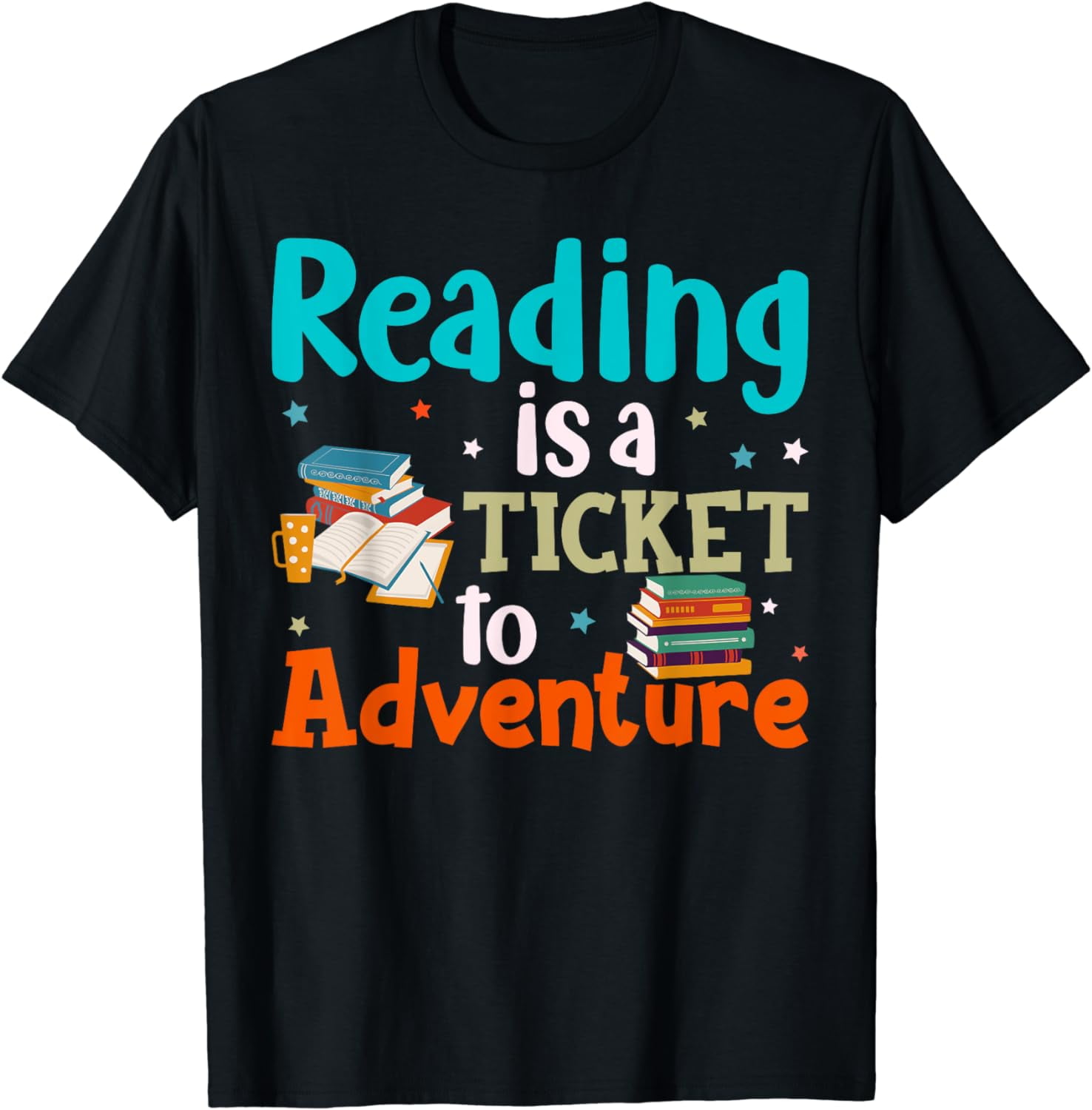 Reading Adventure Library Book Adventure Teacher Student T-Shirt ...