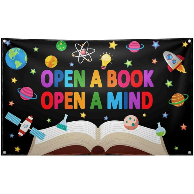 Reading Backdrop World Book Day Kids Students Classroom Decorations ...