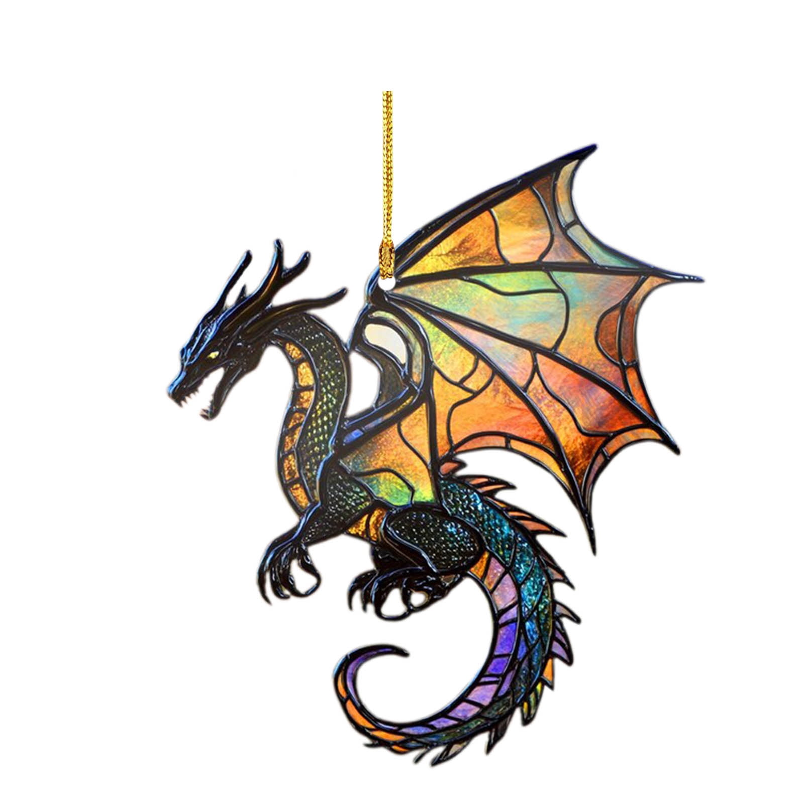 Reading Book Dragon Suncatcher Ornament, Fantasy Dragon Acrylic Window ...