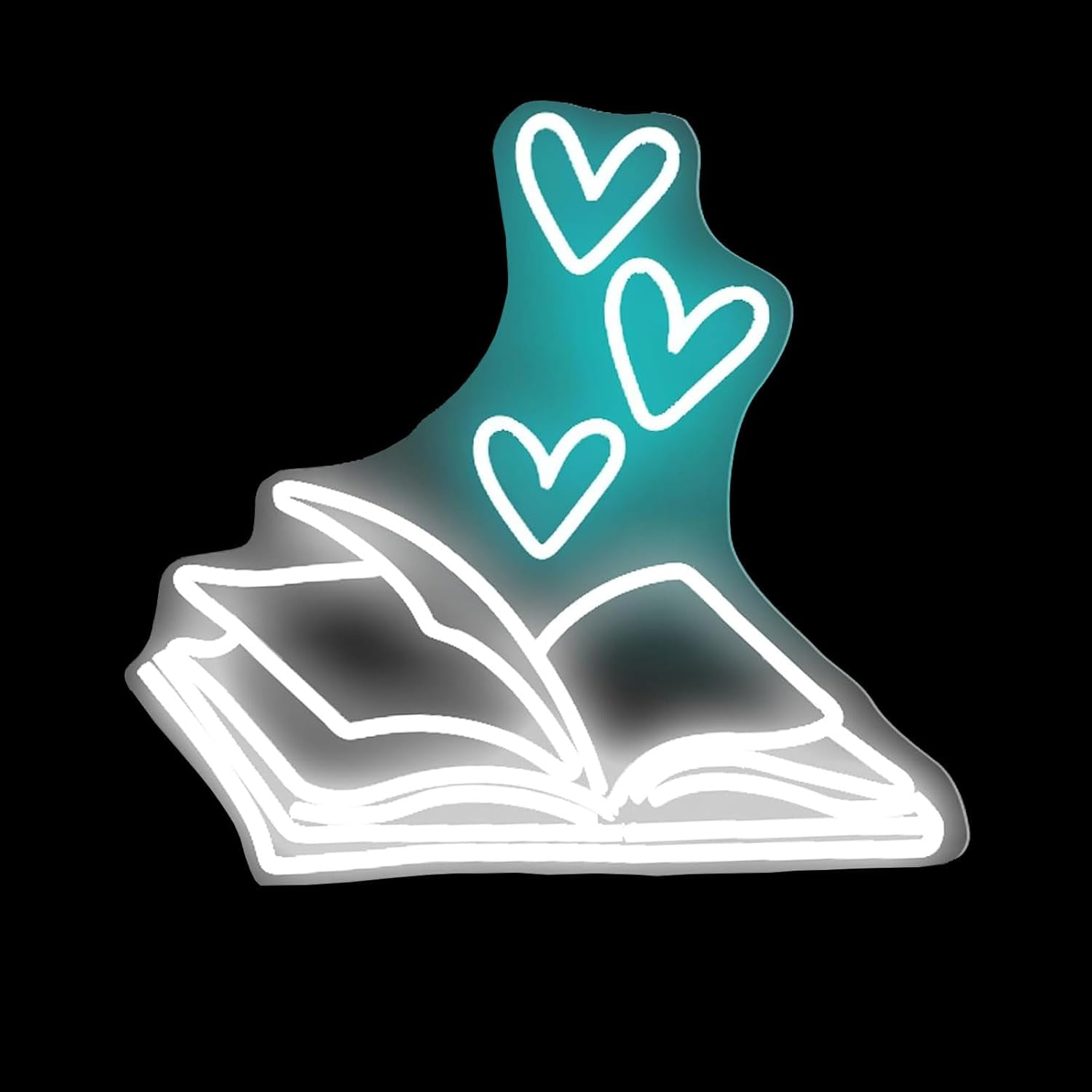 Reading Book LED Light Neon Signs for Wall Decor, Dimmable Led Signs ...