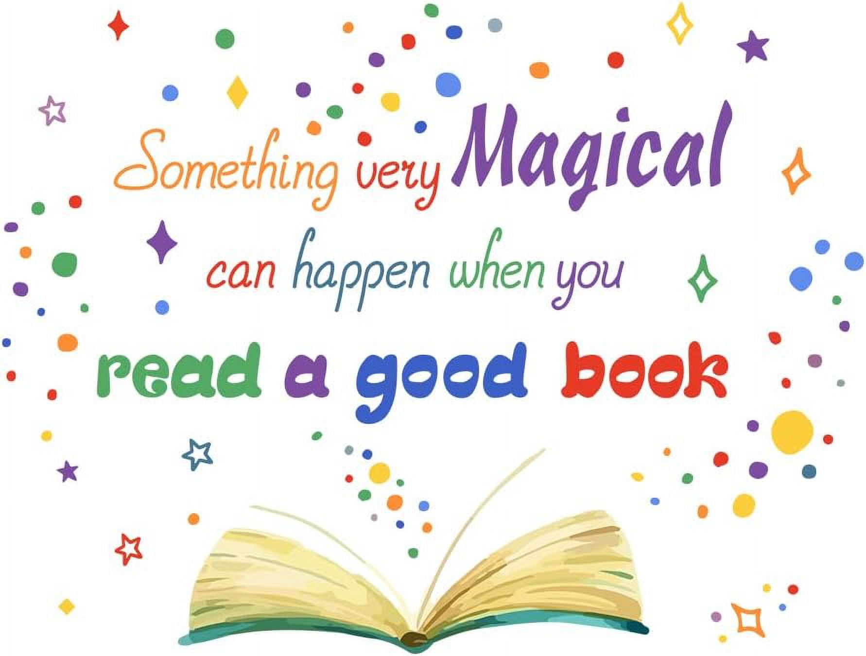 Reading Book Wall Sticker Something Very Magical Can Happen When You ...