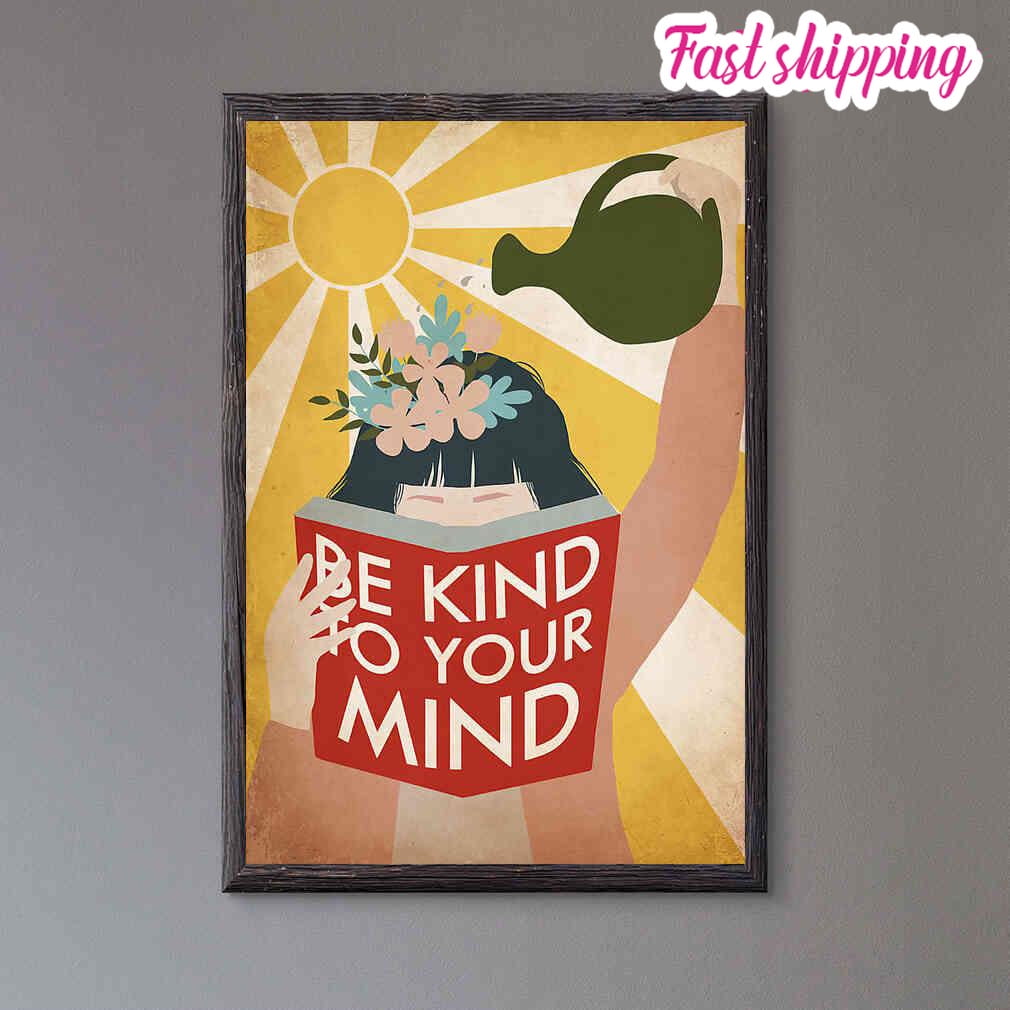 Reading Books Be Kind To Your Mind Sunburst Poster Prints Poster Wall ...