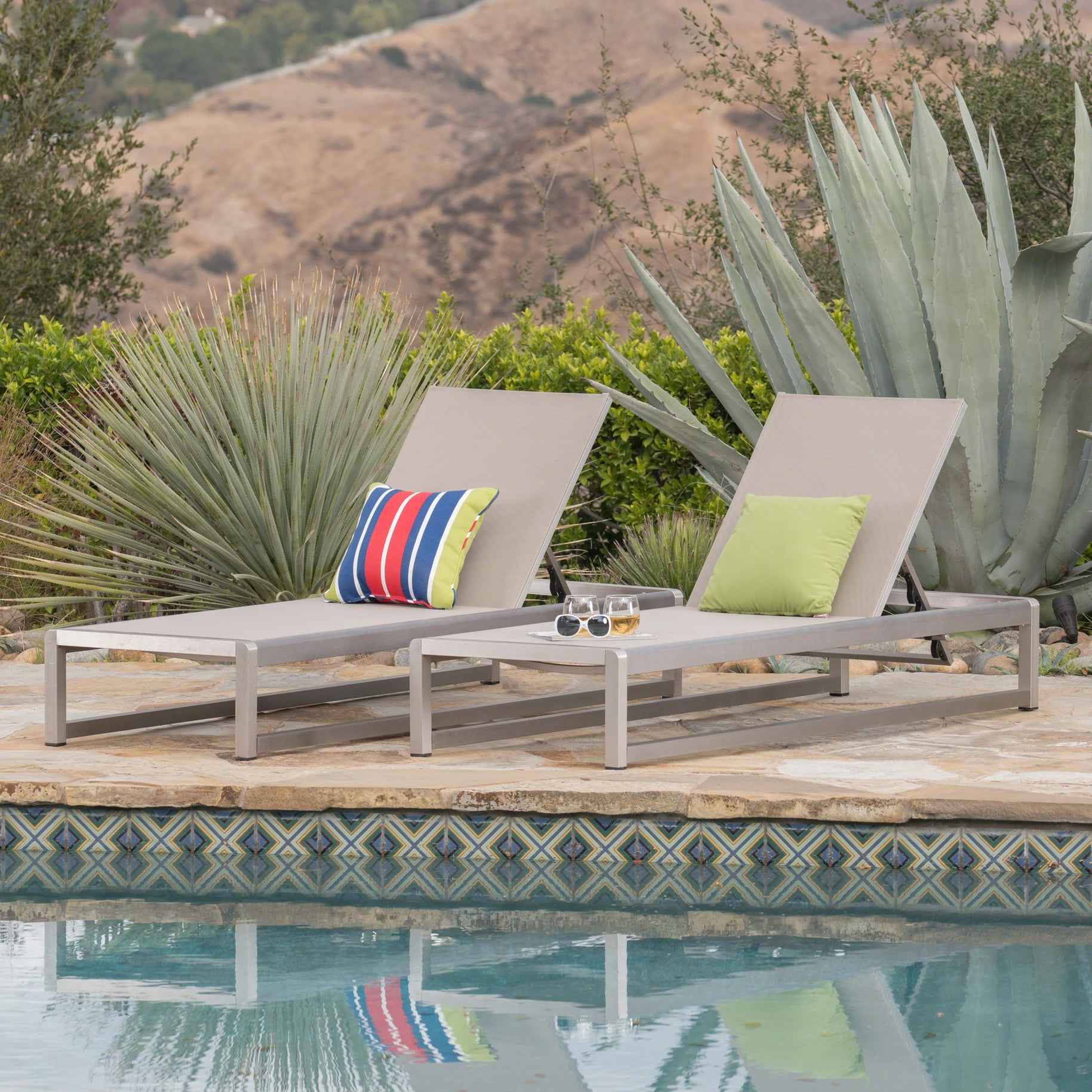 Reading Chaise Lounge Set | Adjustable Design | Airy Mesh Material ...