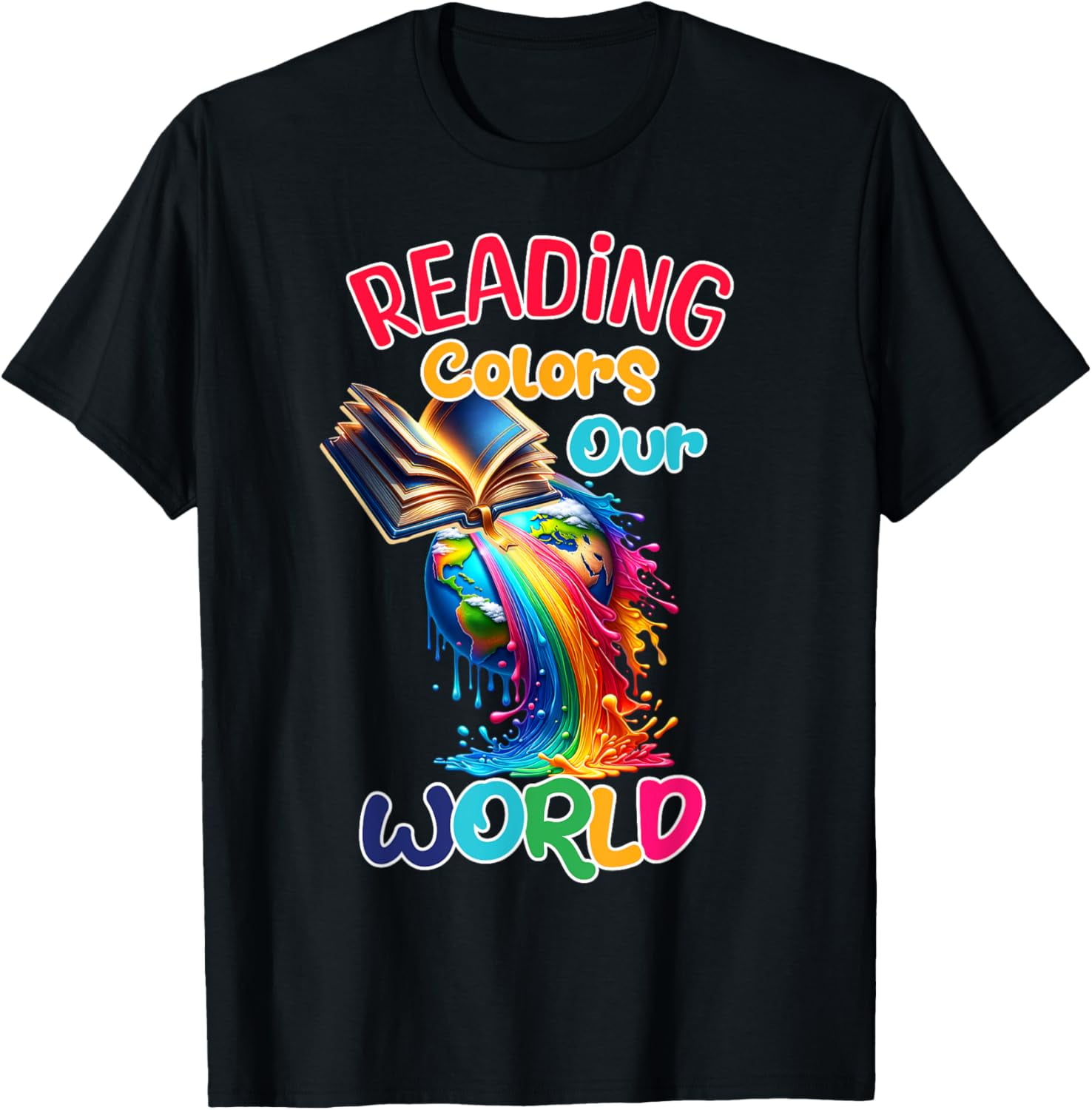 Reading Colors Our World (golden aura) Summer Reading 2025 T-Shirt Tops ...