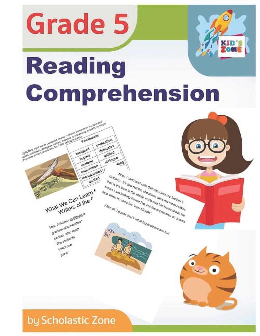 Reading Comprehension, Grade 5: Daily Reading Workbook for Classroom ...