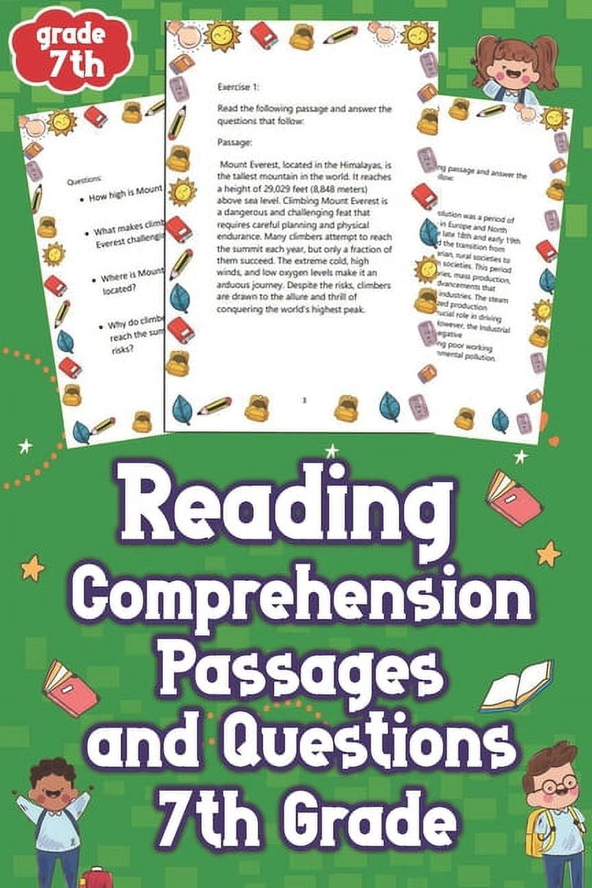 Reading Comprehension Passages and Questions 7th Grade: Unlock Your ...