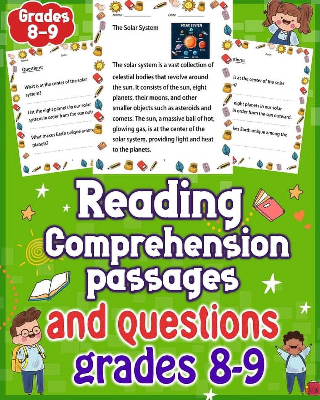 Reading Comprehension Passages and Questions Grades 8-9: Enhance ...
