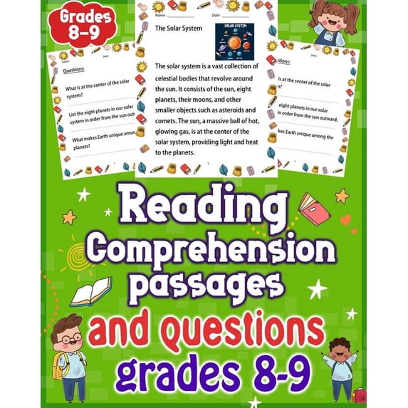 Reading Comprehension Passages and Questions Grades 8-9: Enhance ...
