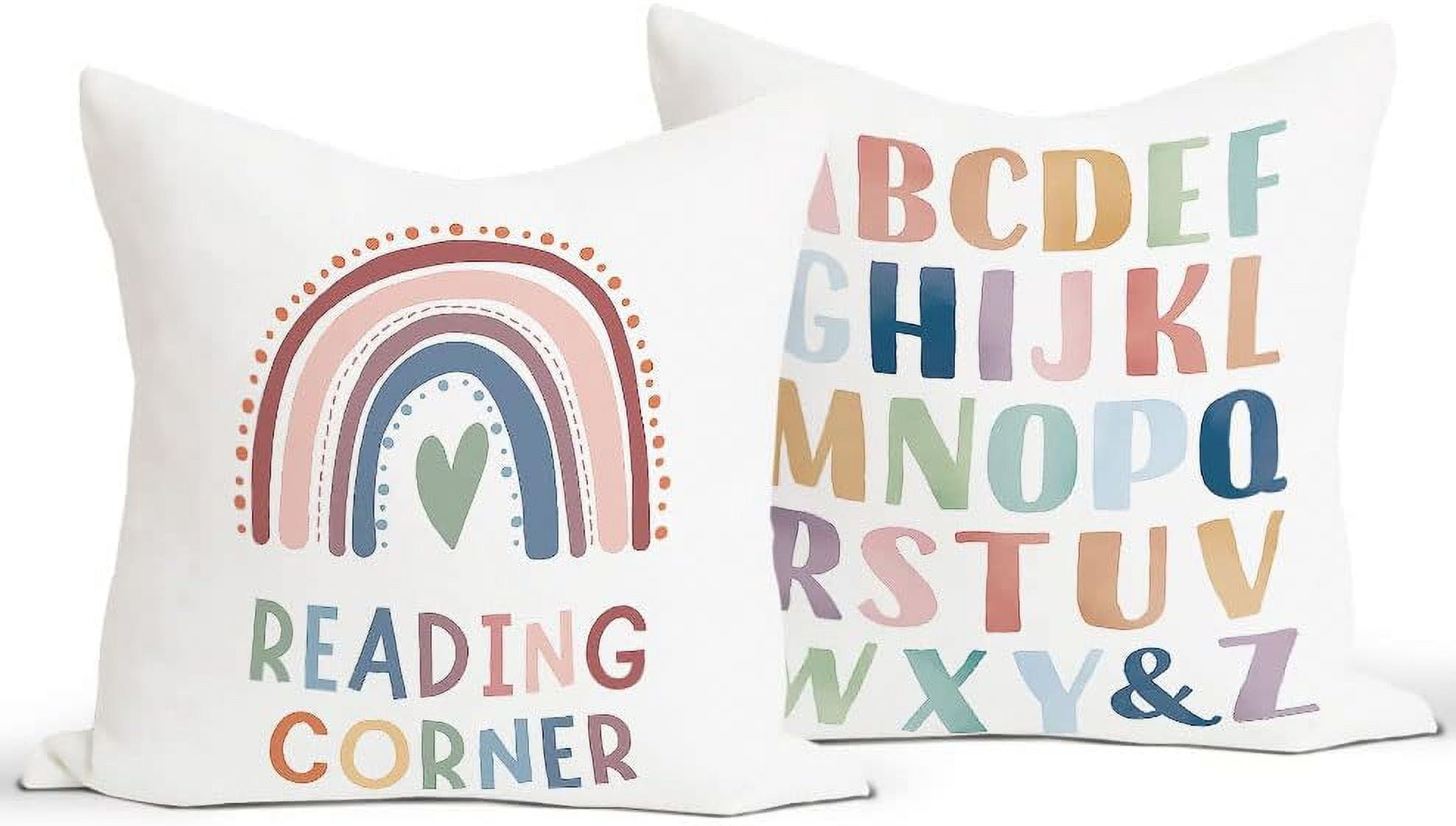 Reading Corner Classroom Decorative Pillows Covers 18×18 Inch Set of 2 ...