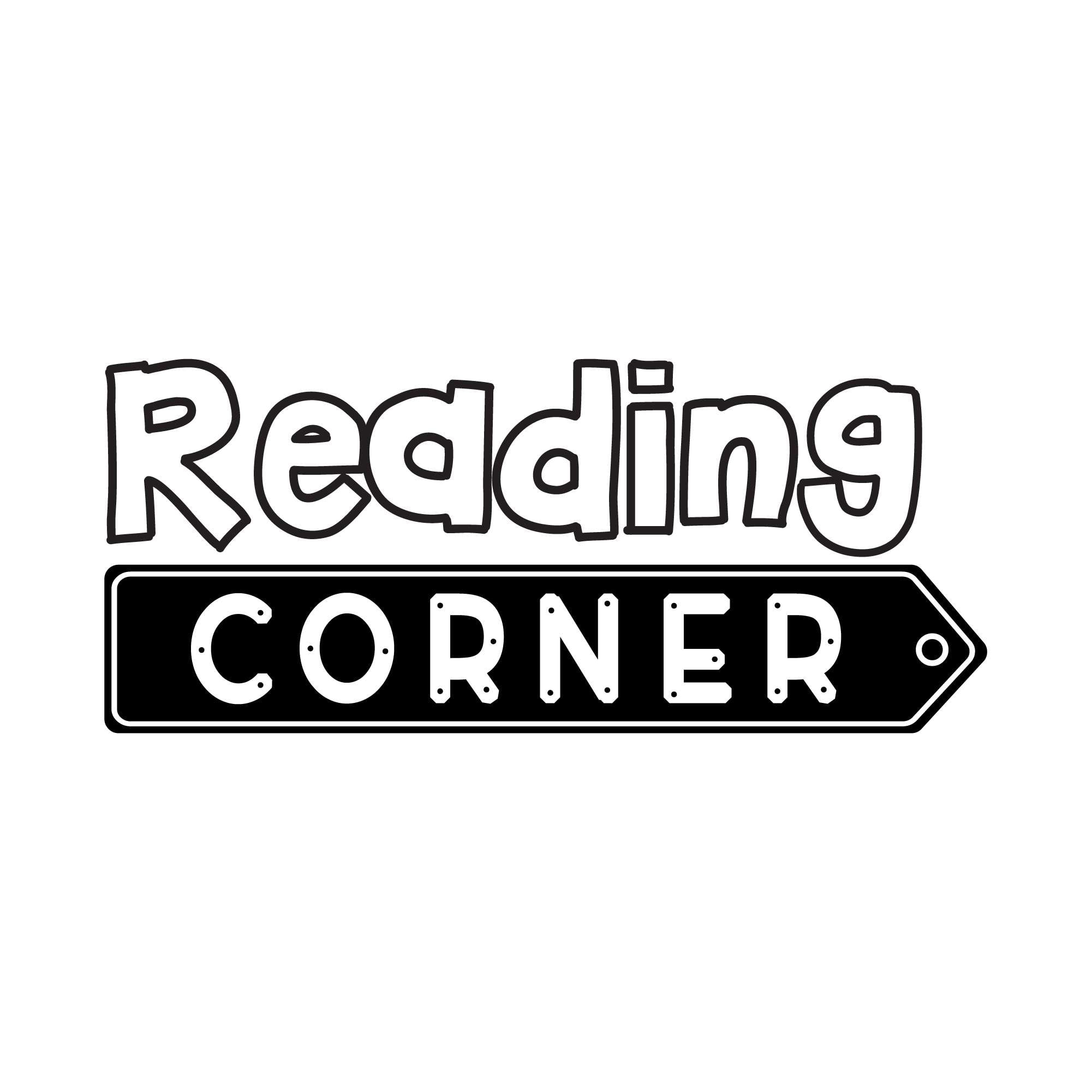 Reading Corner Read Books Inspiring Educational Quote Design Wall Art ...