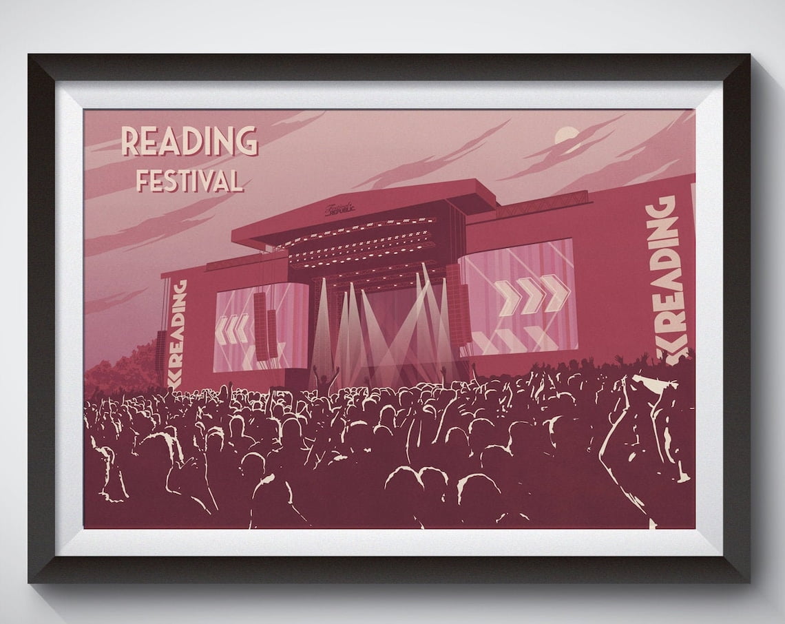 Reading Festival Poster, Music Festival Print, Gig Poster, Line Up ...