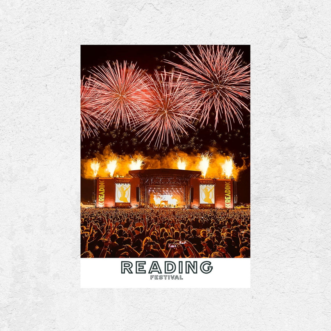 Reading Festival Stage At Night Fine Art Print Festival #120, Unframed ...