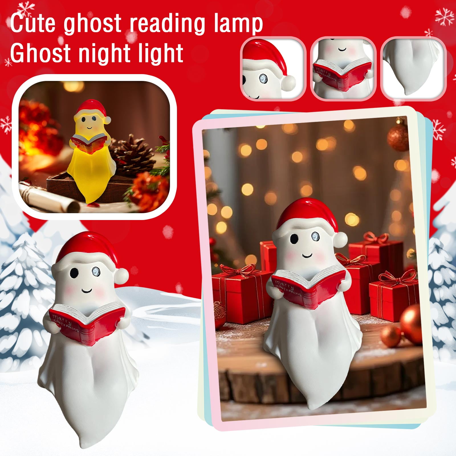 Reading Ghost Year Round Decor - christmas Decorations, Sitting Ghost ...