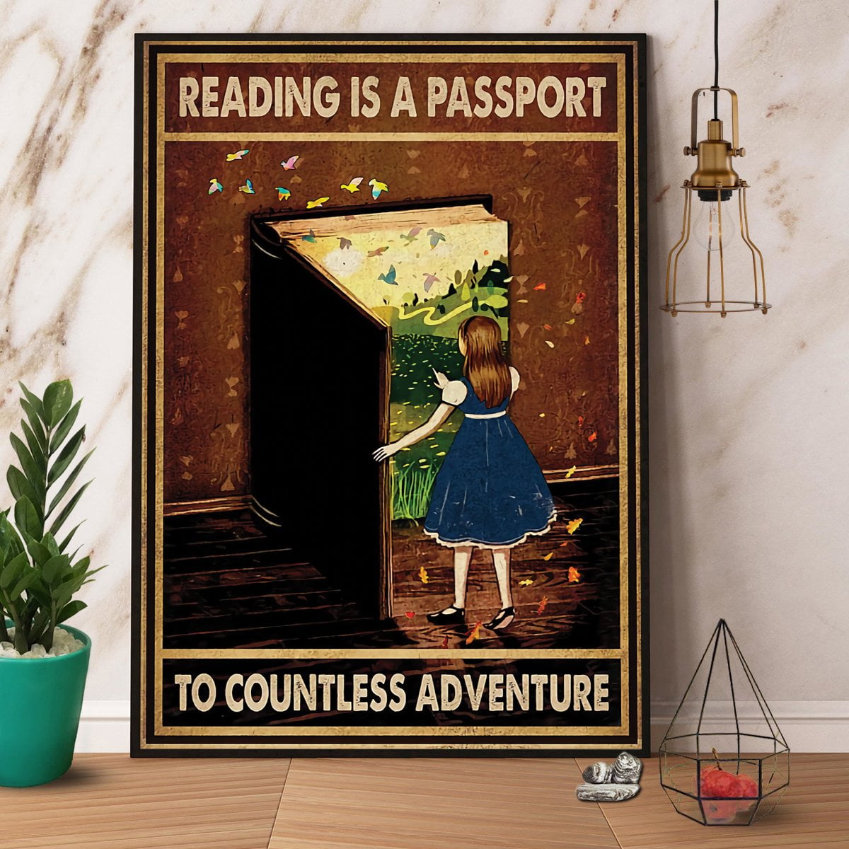 Reading Girl Reading Is A Passport To Countless Adventure Vertical ...