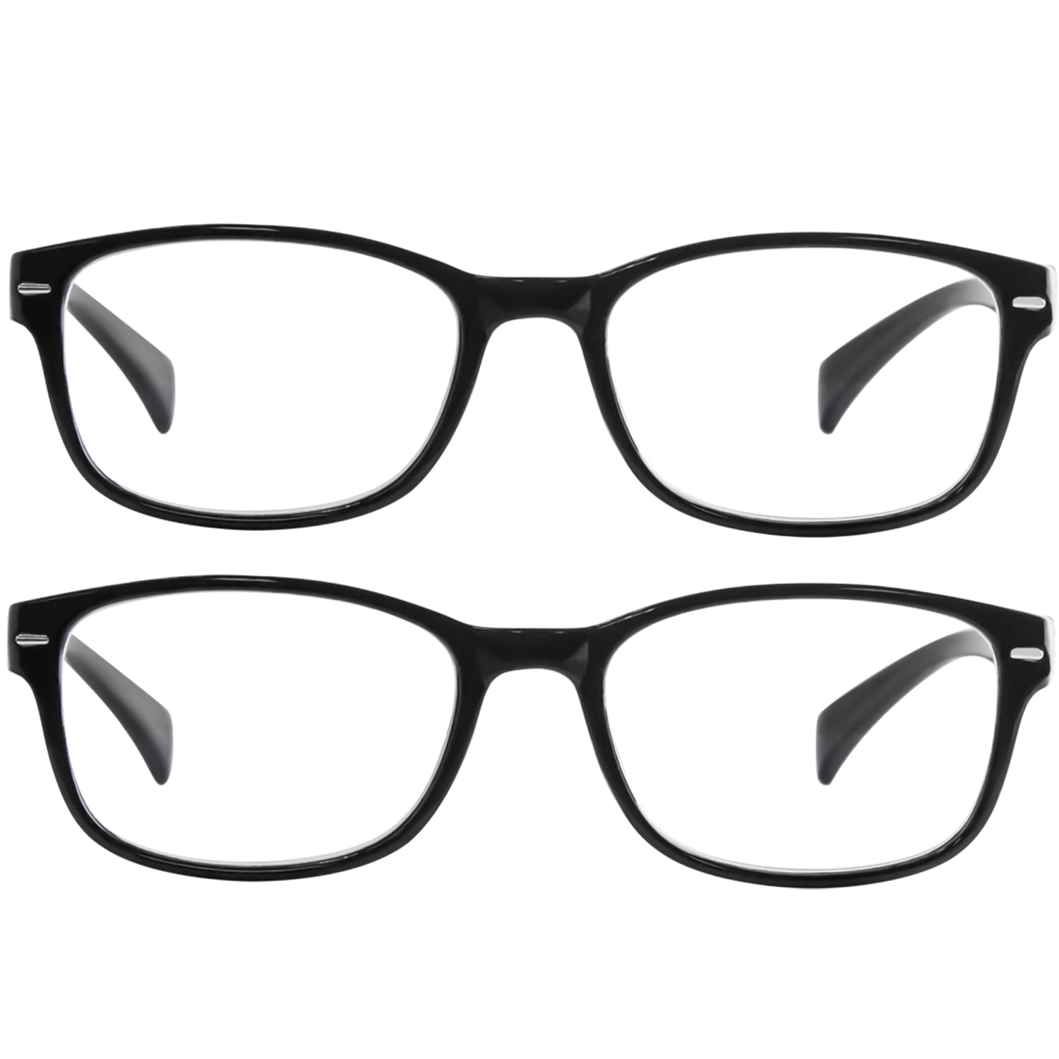 TruVision Readers Reading Glasses 4.50 Power, Black Plastic Frames, 2 ...