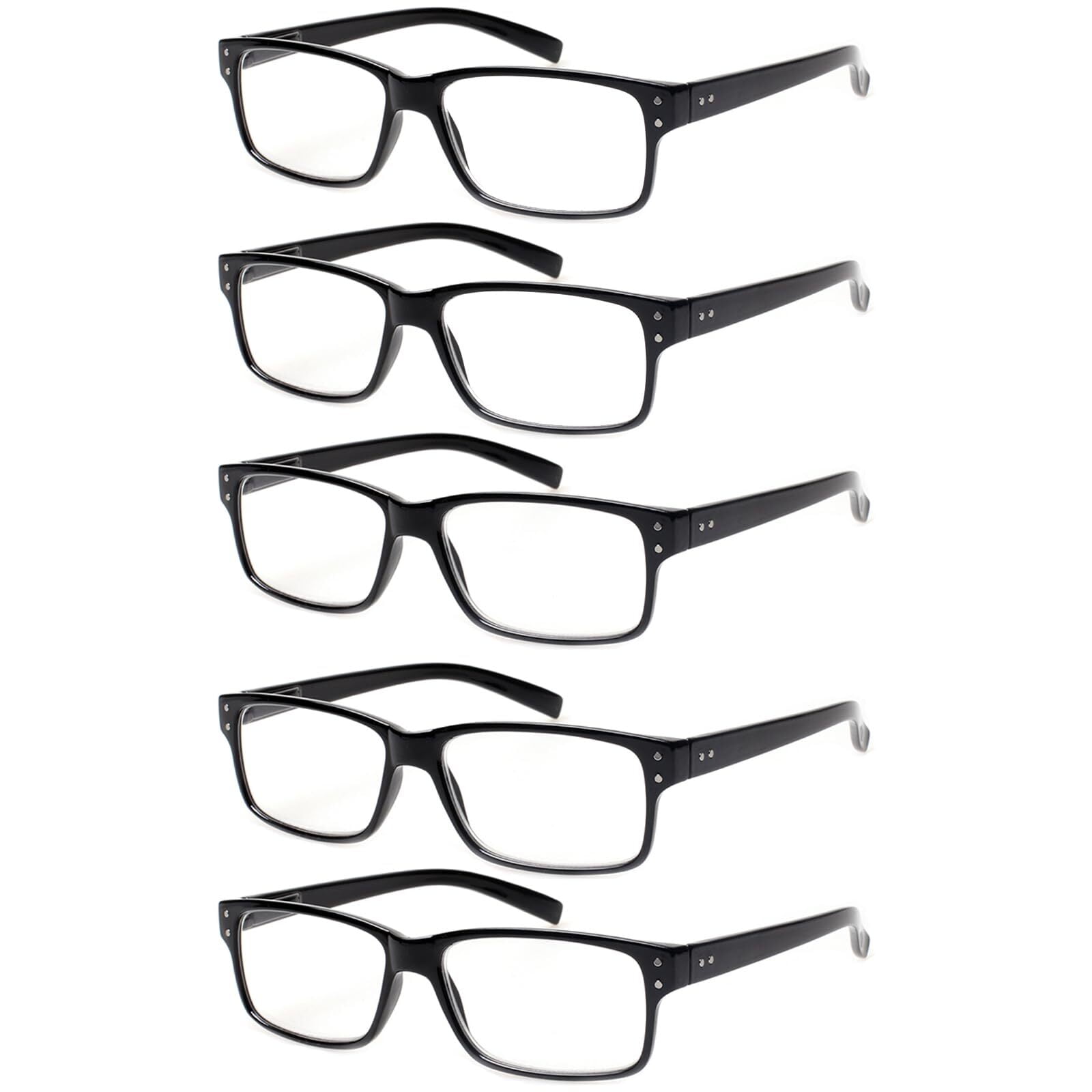 Reading Glasses 5 Pairs Quality Readers Spring Hinge Glasses for ...