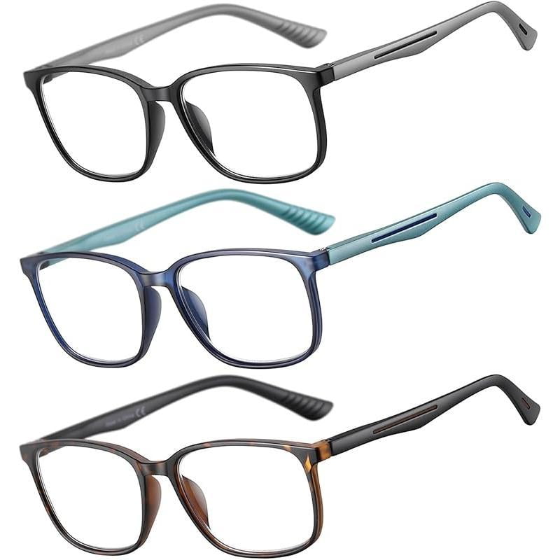 Reading Glasses for Men,3 Pack Blue Light Blocking Readers for men with ...