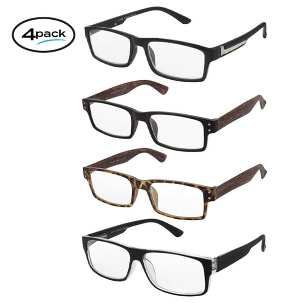 Reading Glasses Mens Adult Readers Classic Eyeglasses Assorted Eyewear - Walmart Business Supplies