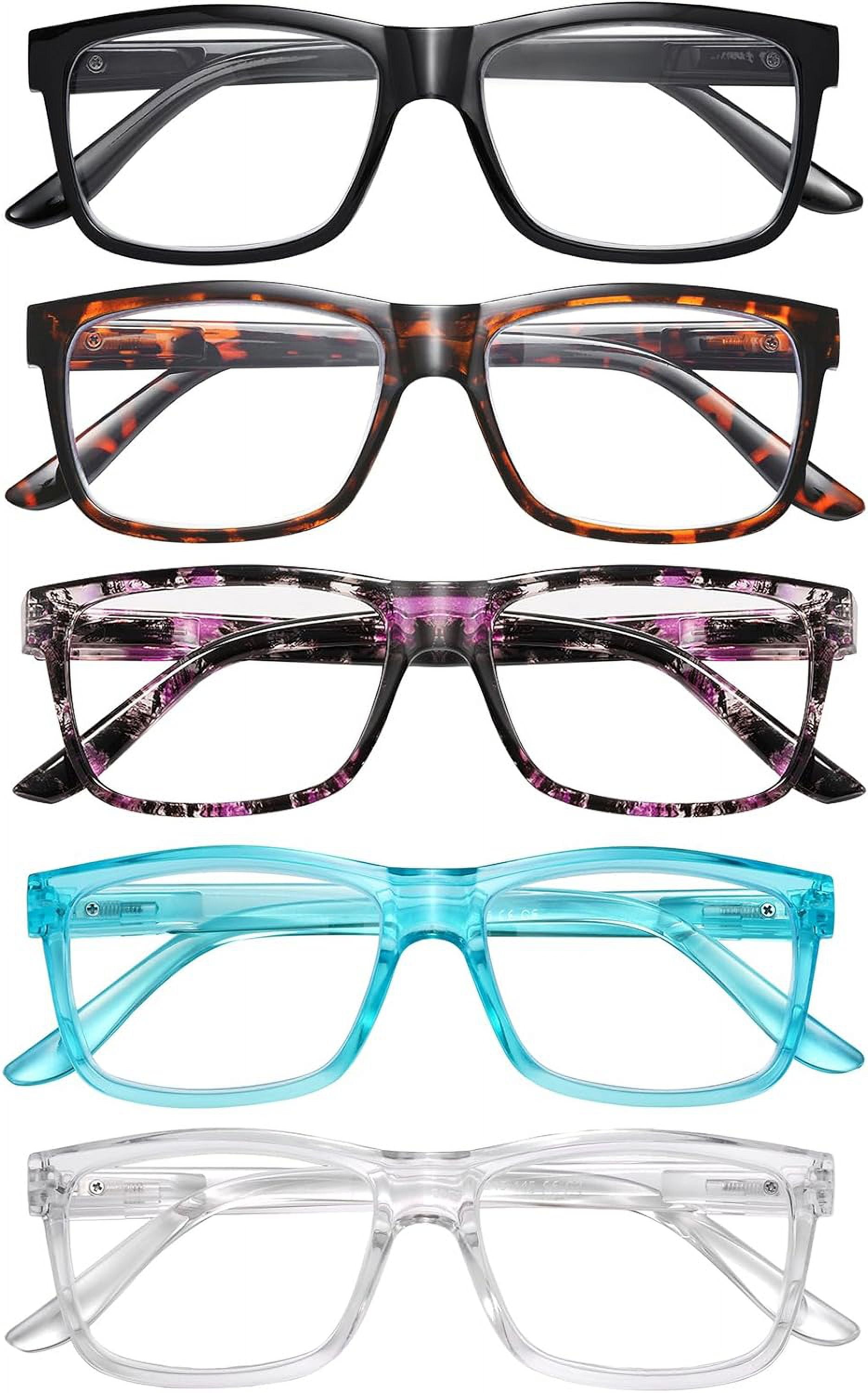 Reading Glasses for Women Men - 5 Pack Blue Light Blocking UV Filter ...