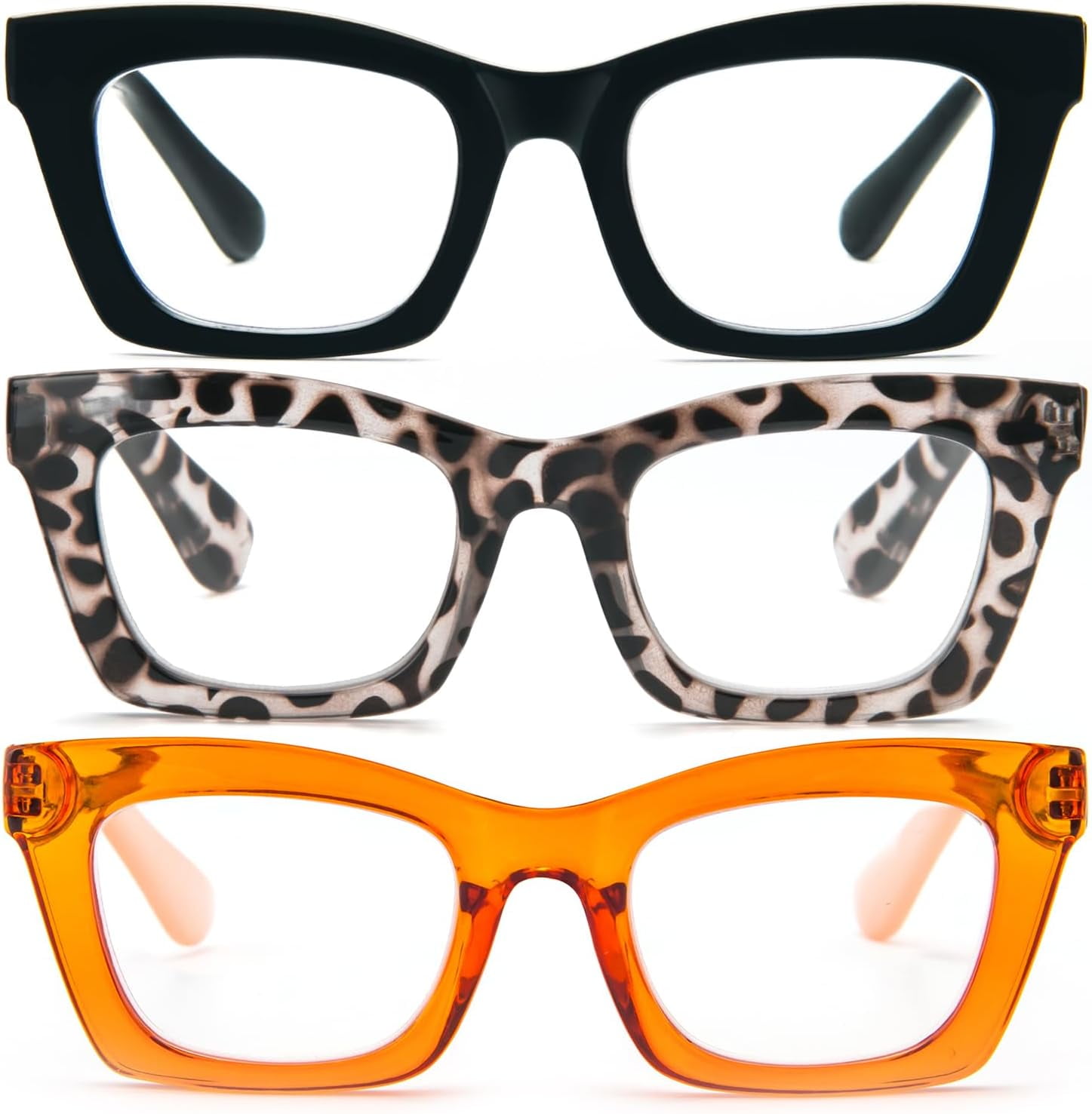 Reading Glasses for Women Oprah Style Oversized Square Spring Hinge ...