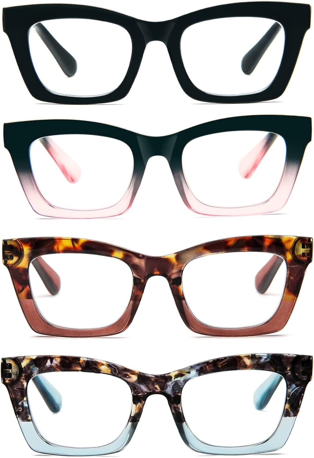 Reading Glasses for Women Oprah Style Oversized Square Spring Hinge ...