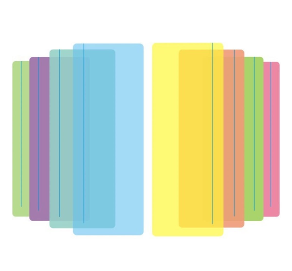 Reading Guided Strips 8 Pcs,Visual Aids Highlighter Line Bookmark ...