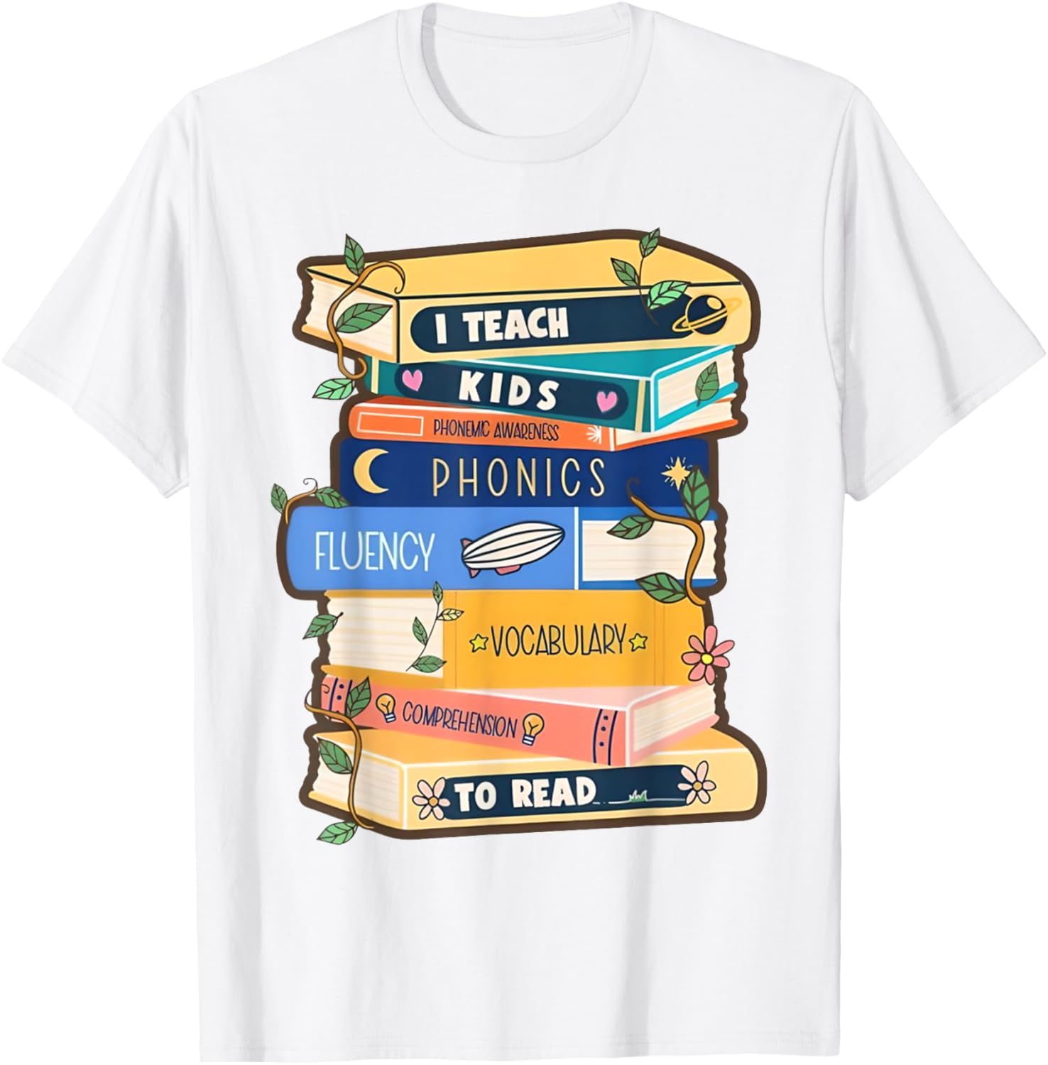 Reading Interventionist Phonics Teacher I Teach Kids To Read T-Shirt ...