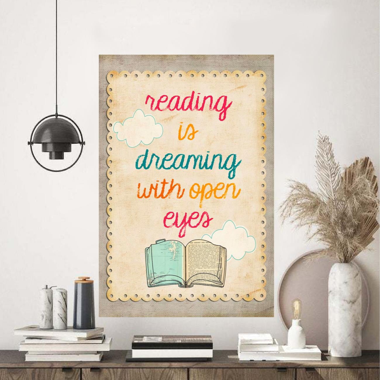 Reading Is Dreaming With Open Eyes Poster 24 x 36 Inch Poster - Walmart ...