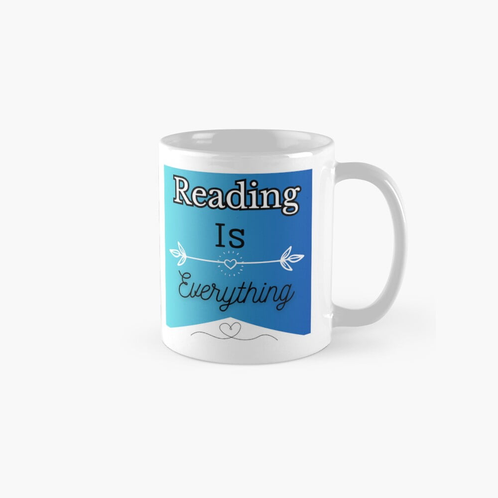 Reading Is Everything blue gradient background with heart design ...